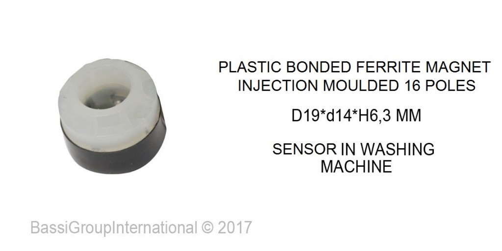 16-pole plastic bonded ferrite magnet for washing machine sensor ...